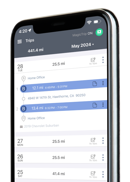 mLog - Automated Mileage Tracking App - Free Trial